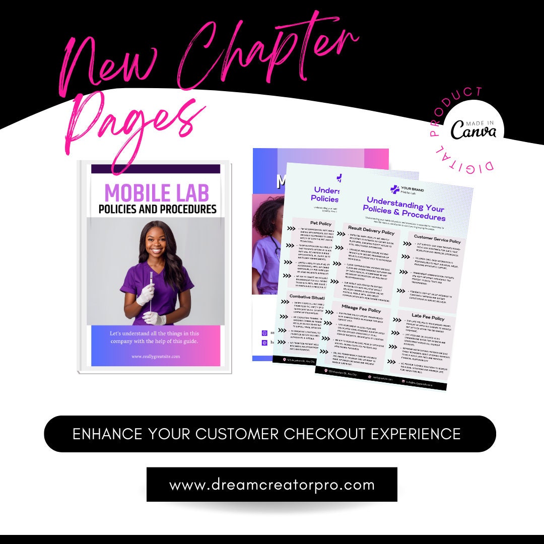 Mobile Lab Policy & Procedures Handbook Template/ Mobile Lab Concierge ...