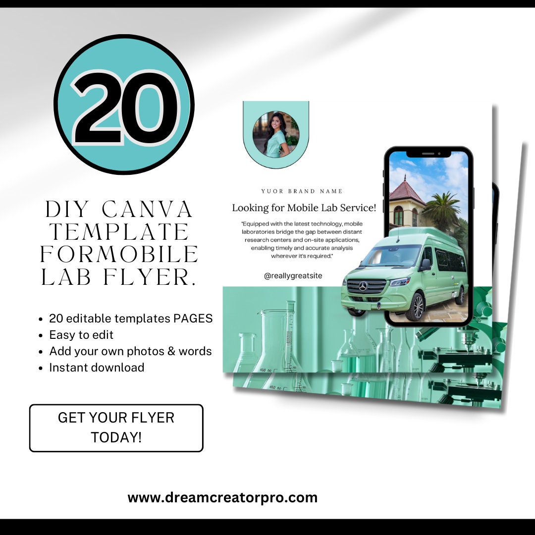 Mobile Lab Service Flyer / DIY Medical Mobile Lab Service Flyer/ Mobile ...