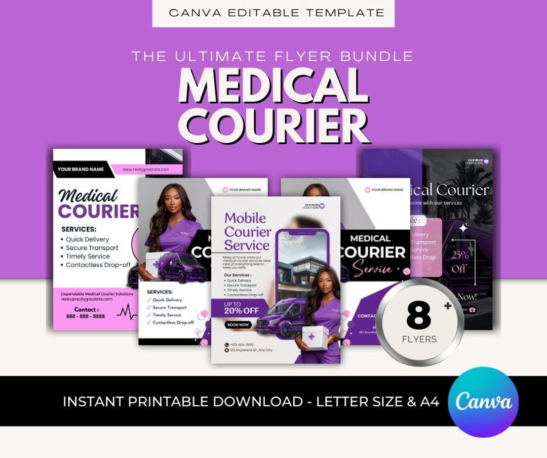 Medical Courier Service Flyer Bundle / DIY Medical Courier Service ...