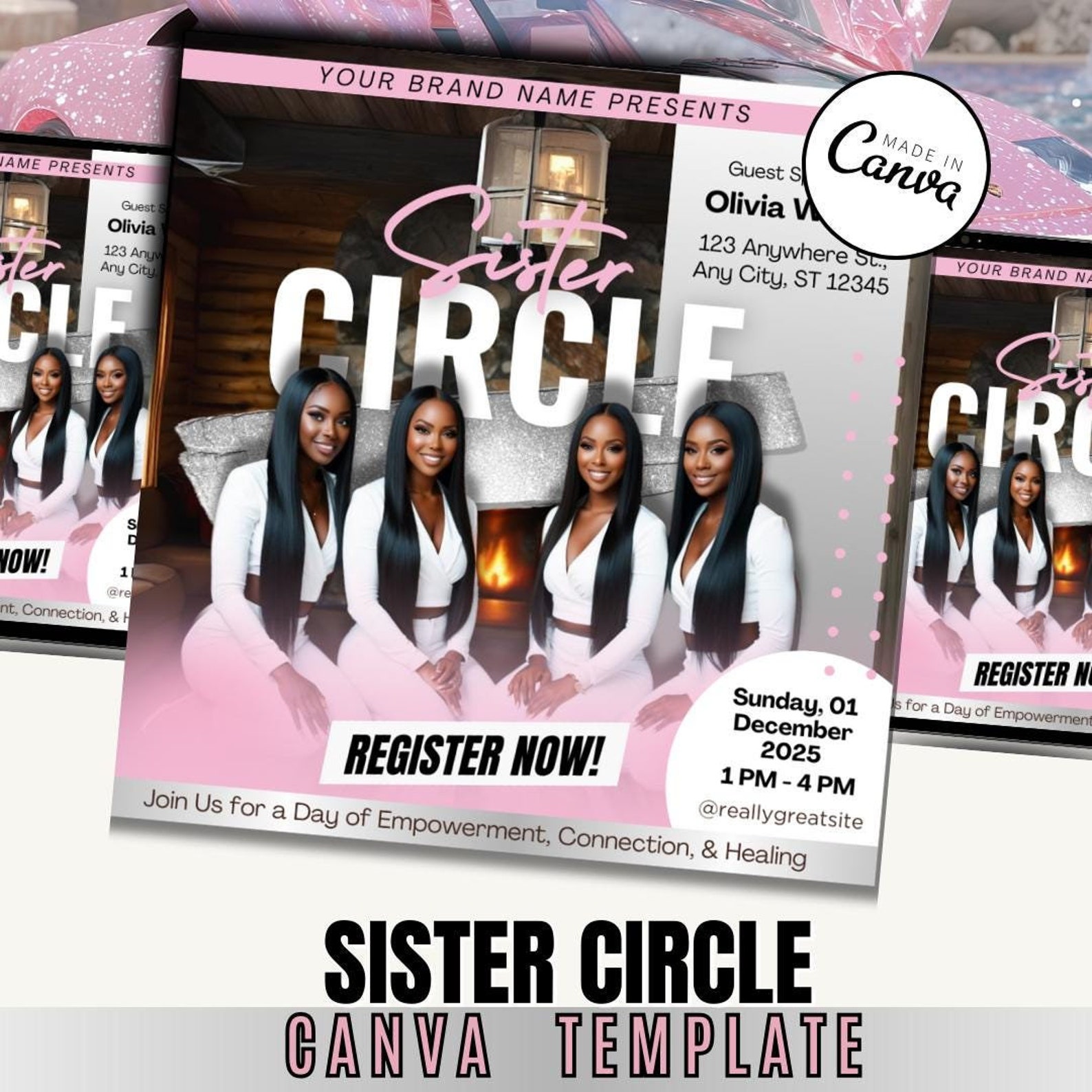Women Sister Circle Event Flyer Template / Conference Flyer / Digital ...