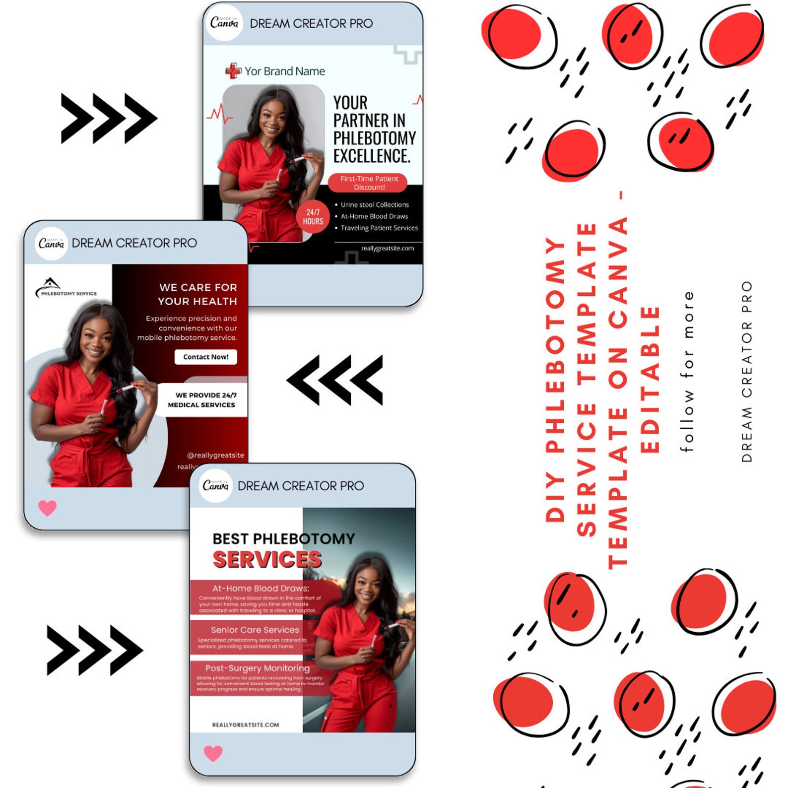 Phlebotomy Service Flyer Template / DIY Medical Service Flyer ...