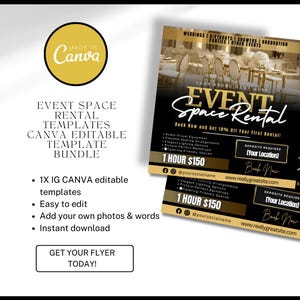 Event Space Rentals Flyer Template / Event Hosting / Digital Flyer ...
