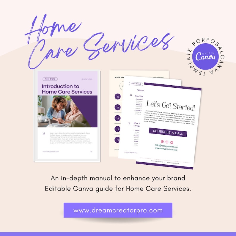 Home Care Service Booklet Template - Etsy