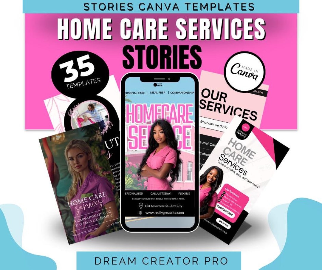 Home Care Service Story Template / DIY Senior Care Business / Medical ...