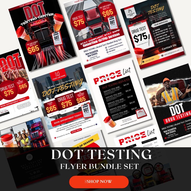 DOT & Pre-employment Physicals / DIY Medical Service Flyer/ Mobile ...