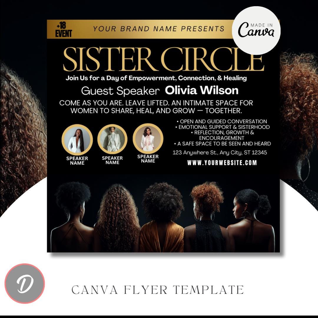 Women Sister Circle Event Flyer Template / Conference Flyer / Digital ...