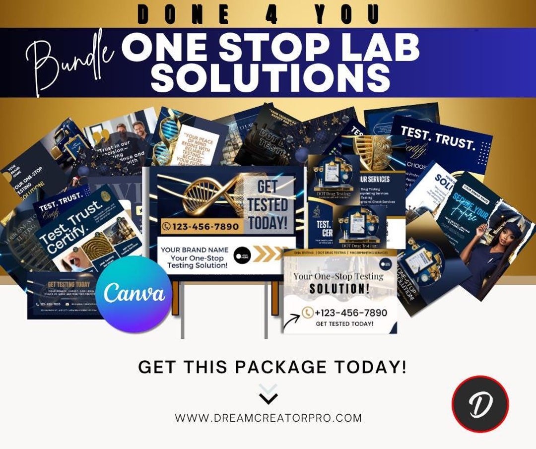Lab Solutions Bundle Canva Flyer Template / DIY Mobile Lab Service ...
