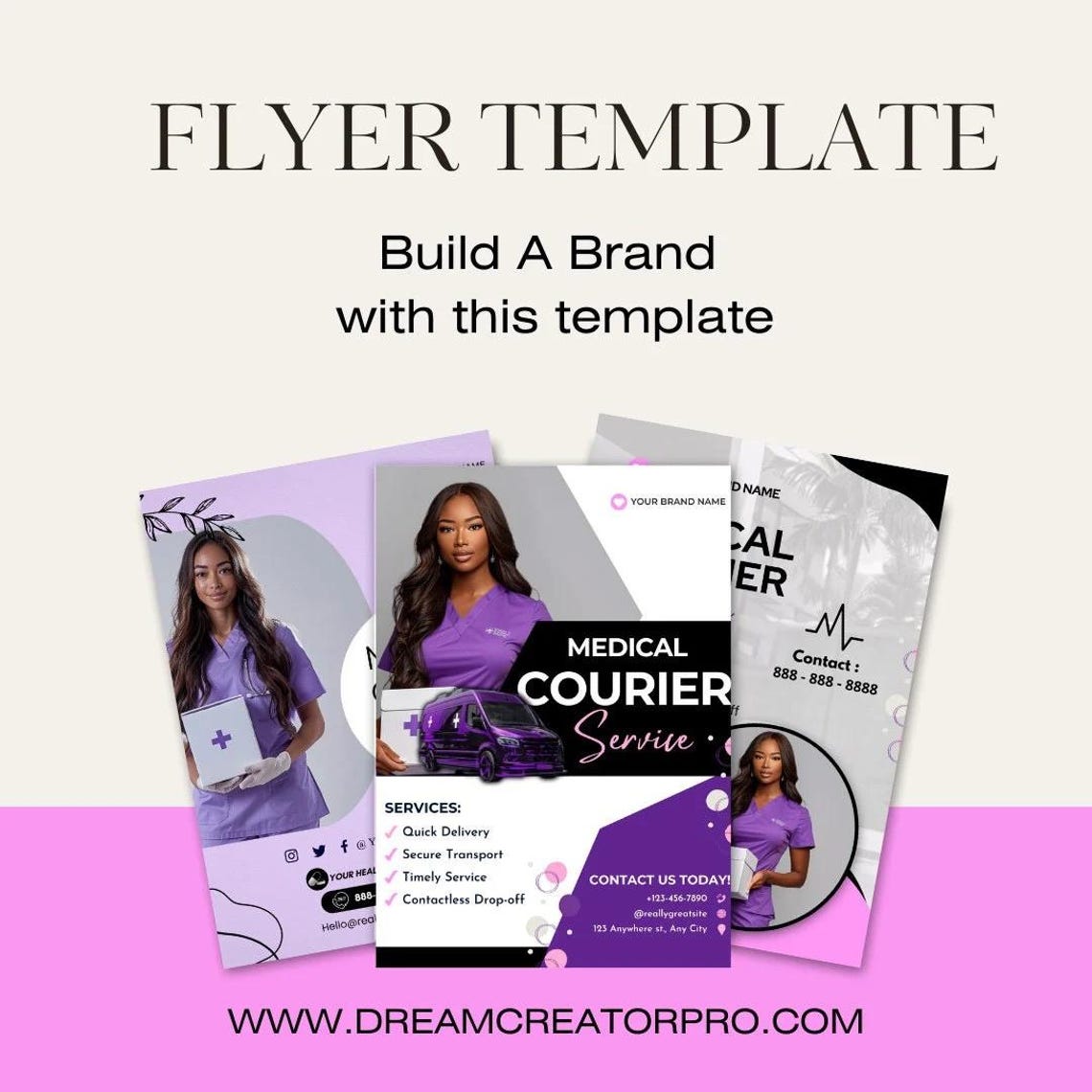 Medical Courier Service Flyer Bundle / DIY Medical Courier Service ...