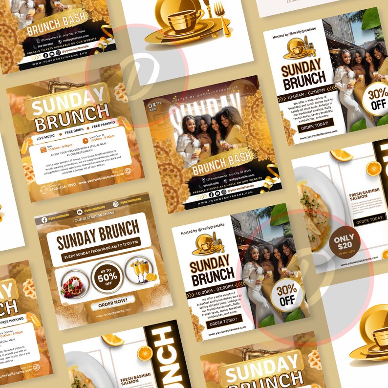 Event Flyer / Brunch Flyer / Canva Template 2024 / Business Flyer / Bar ...
