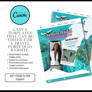 TRAVEL Agent Portfolio Website Template / Travel Agent Canva / Travel ...