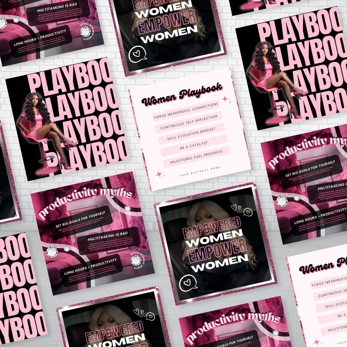 Empower Her Success Bundle: Canva Editable Template/ Social Media Story ...