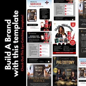 Phlebotomy Canva Bundle Template / DIY Medical Service Flyer ...