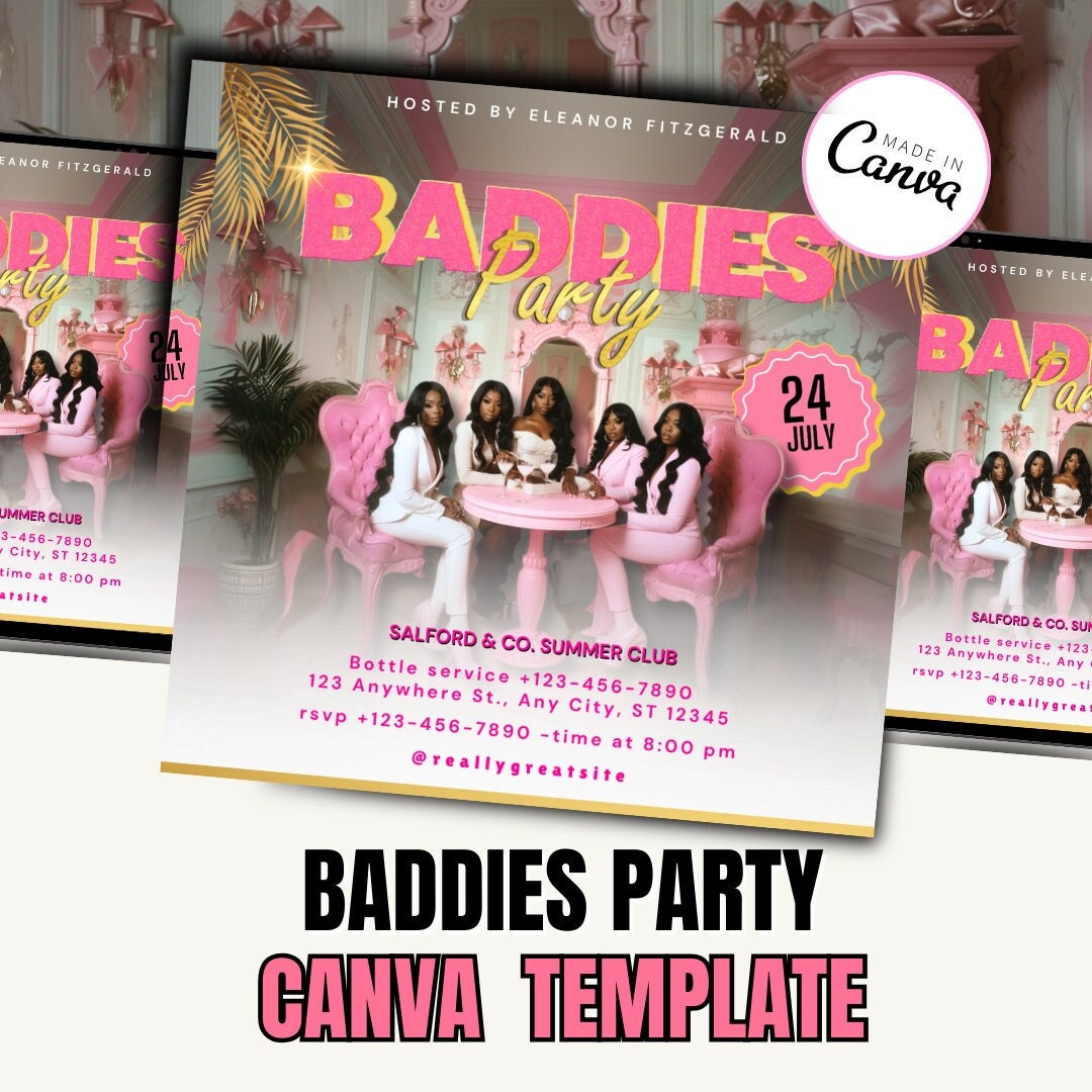 Baddies Party Event Flyer Template/ Party Flyer / Digital Flyer / Club ...