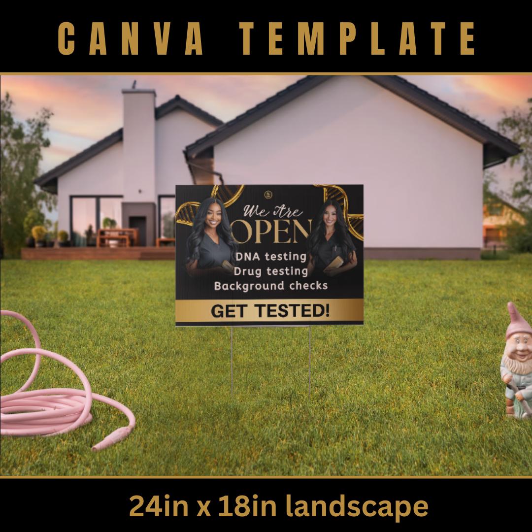 Customizable DNA Testing Yard Sign Canva Template / DIY Medical DNA ...