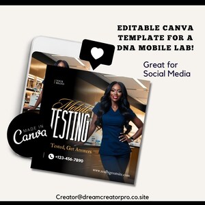 Mobile DNA Testing Flyer / DIY Medical DNA Lab Service Flyer/ Mobile ...