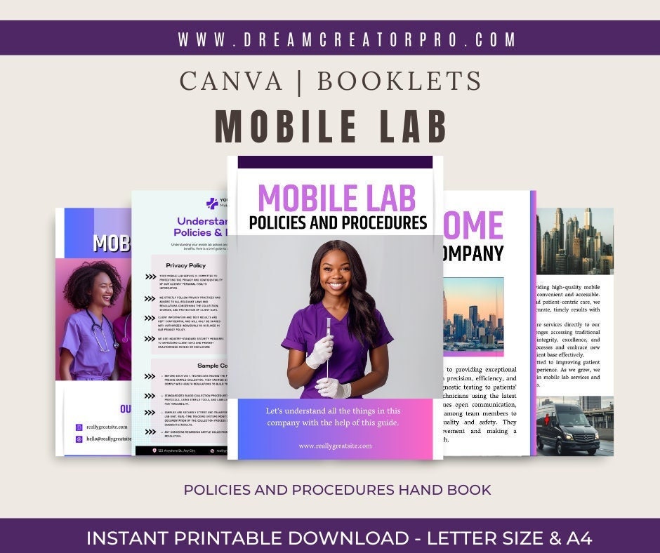 Mobile Lab Policy & Procedures Handbook Template/ Mobile Lab Concierge ...