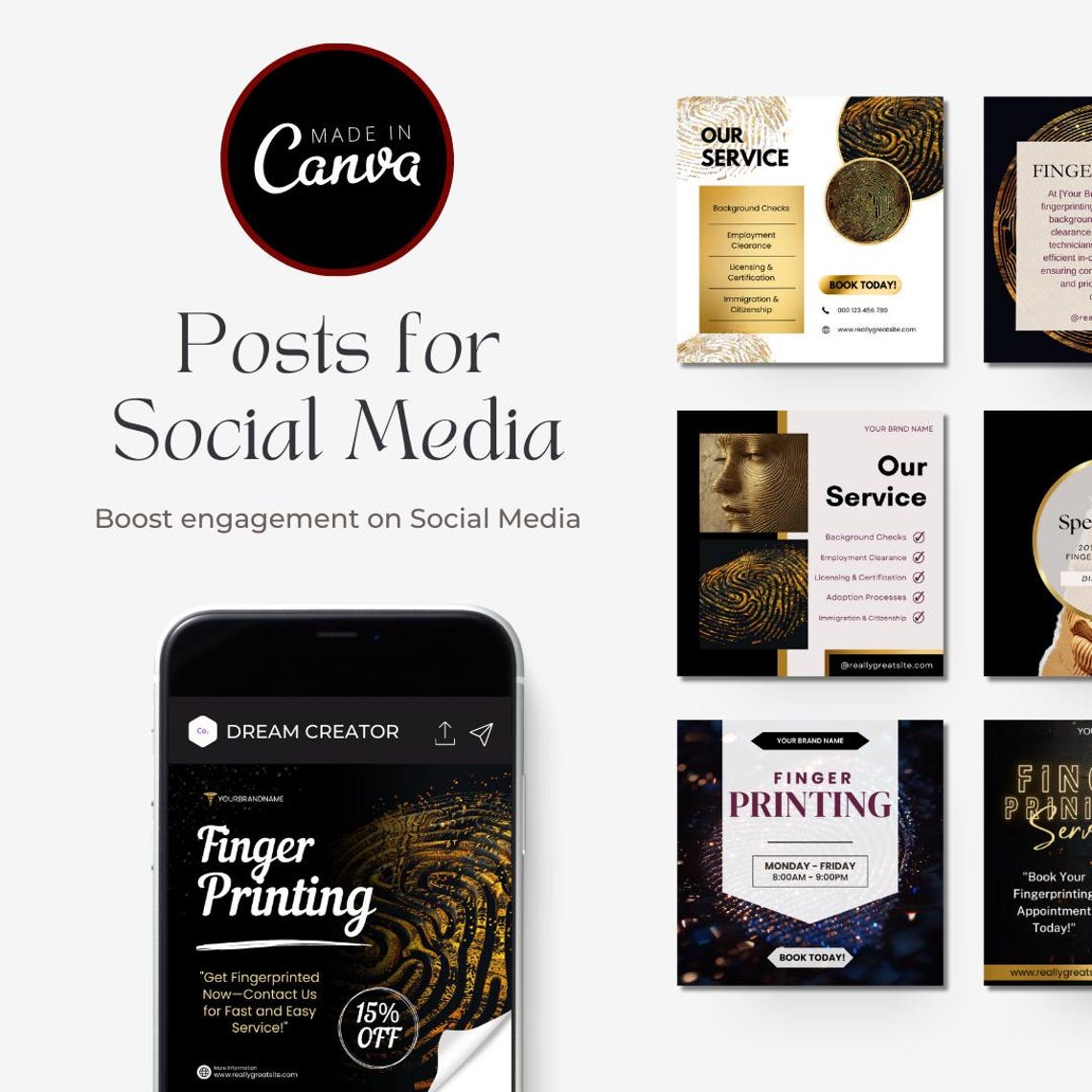 Finger Printing Canva Flyer Template / DIY Medical Lab Service/ Finger ...