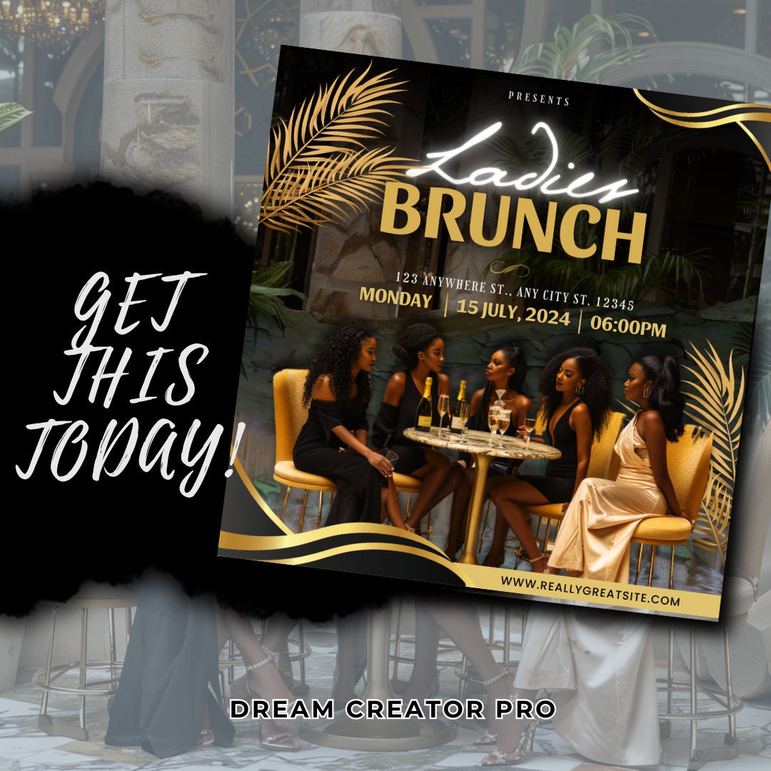 Ladies Brunch Party Event Flyer Template/ Party Flyer / Digital Flyer ...