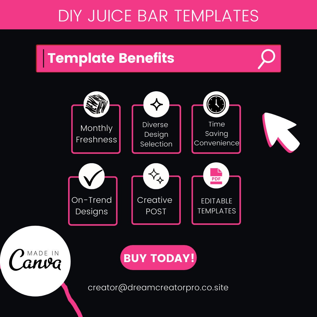 Juice Bar / Juice Bar Templates / Juice Bar Menus / Bar Menu / Canva ...