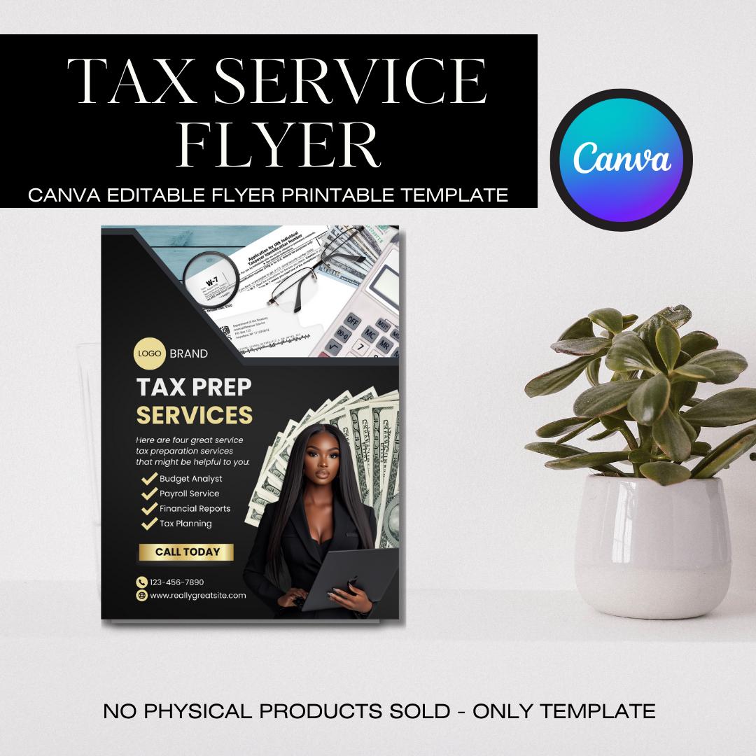 Tax Prep Flyer, Tax Preparation, Tax Season Flyer, Accountant Flyer ...