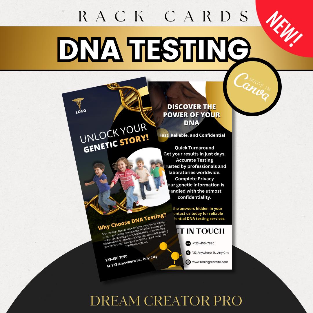 DNA Testing Rack Card / DIY Medical Service/ Mobile Physical Exam ...