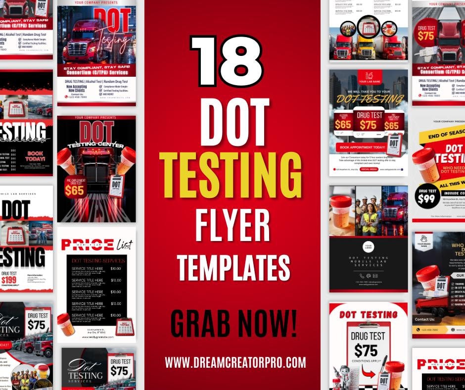 DOT & Pre-employment Physicals / DIY Medical Service Flyer/ Mobile ...