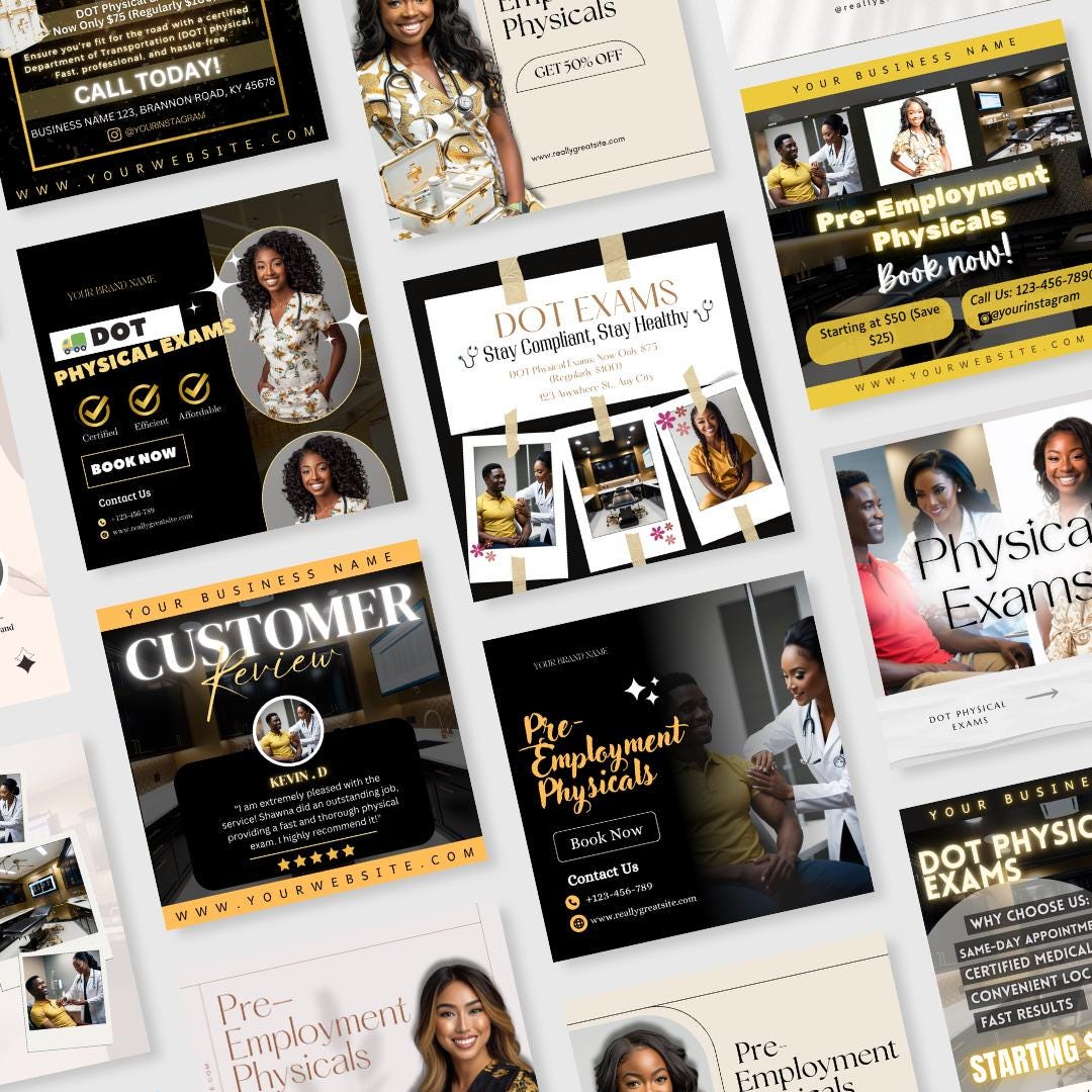 DOT & Pre-employment Physicals / DIY Medical Service Flyer/ Mobile ...