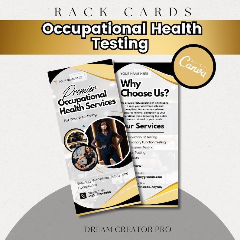 Occupational Health Testing Physicals Rack Card / DIY Medical Service ...
