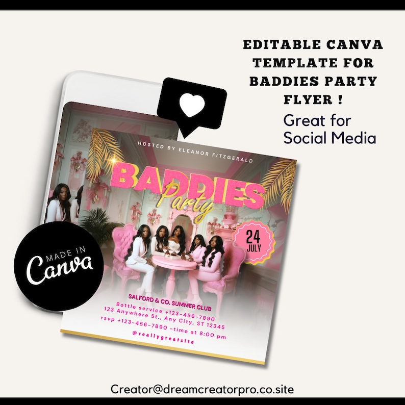 Baddies Party Event Flyer Template/ Party Flyer / Digital Flyer / Club ...