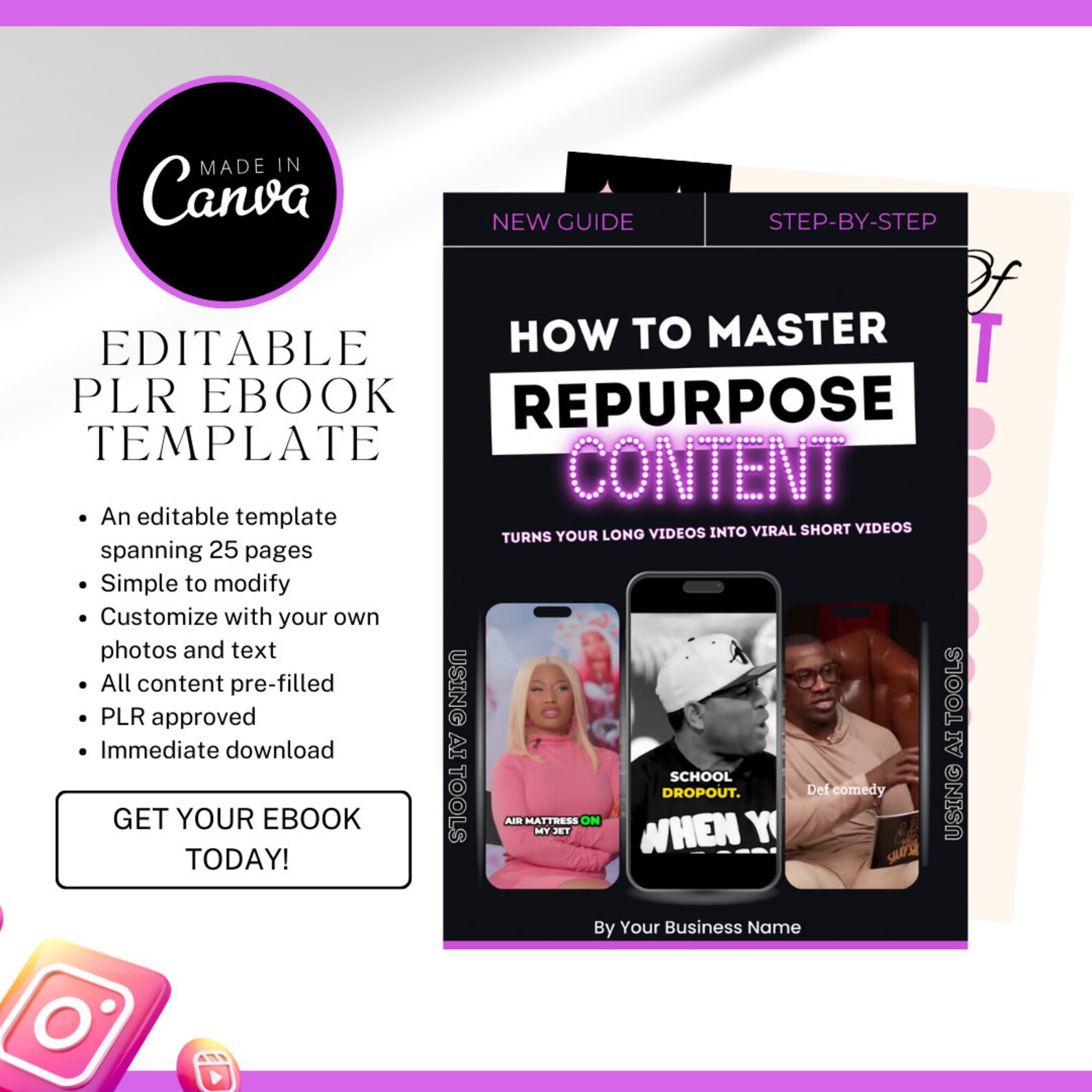 Canva Ebook Template / Canva Template 2024 / Ebook Template Canva ...