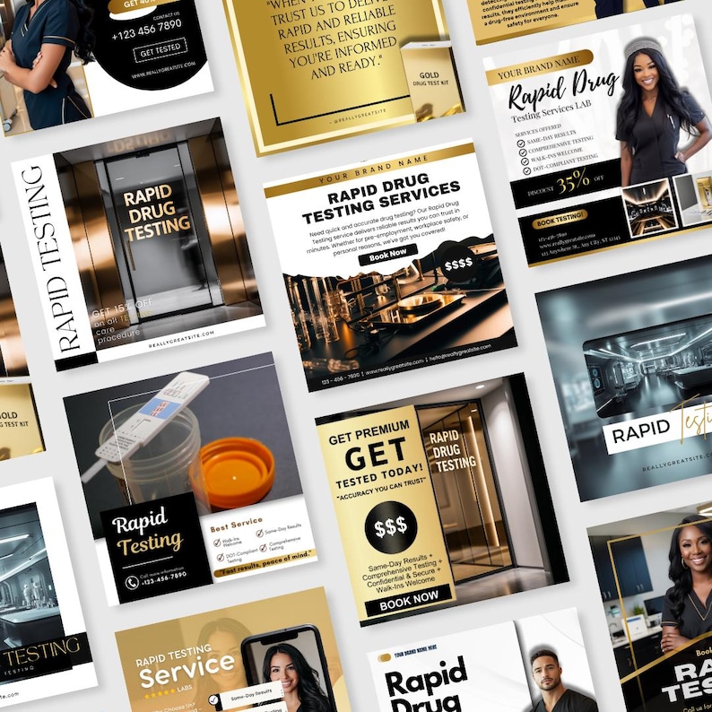 Rapid Drug Testing Flyer / DIY Medical Drug Lab Service Flyer ...