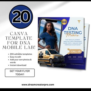 Mobile DNA Testing Flyer / DIY Medical DNA Lab Service Flyer/ Mobile ...