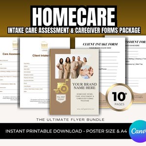 Homecare Forms Canva Template | Client Intake, Care Plan, Assessment ...