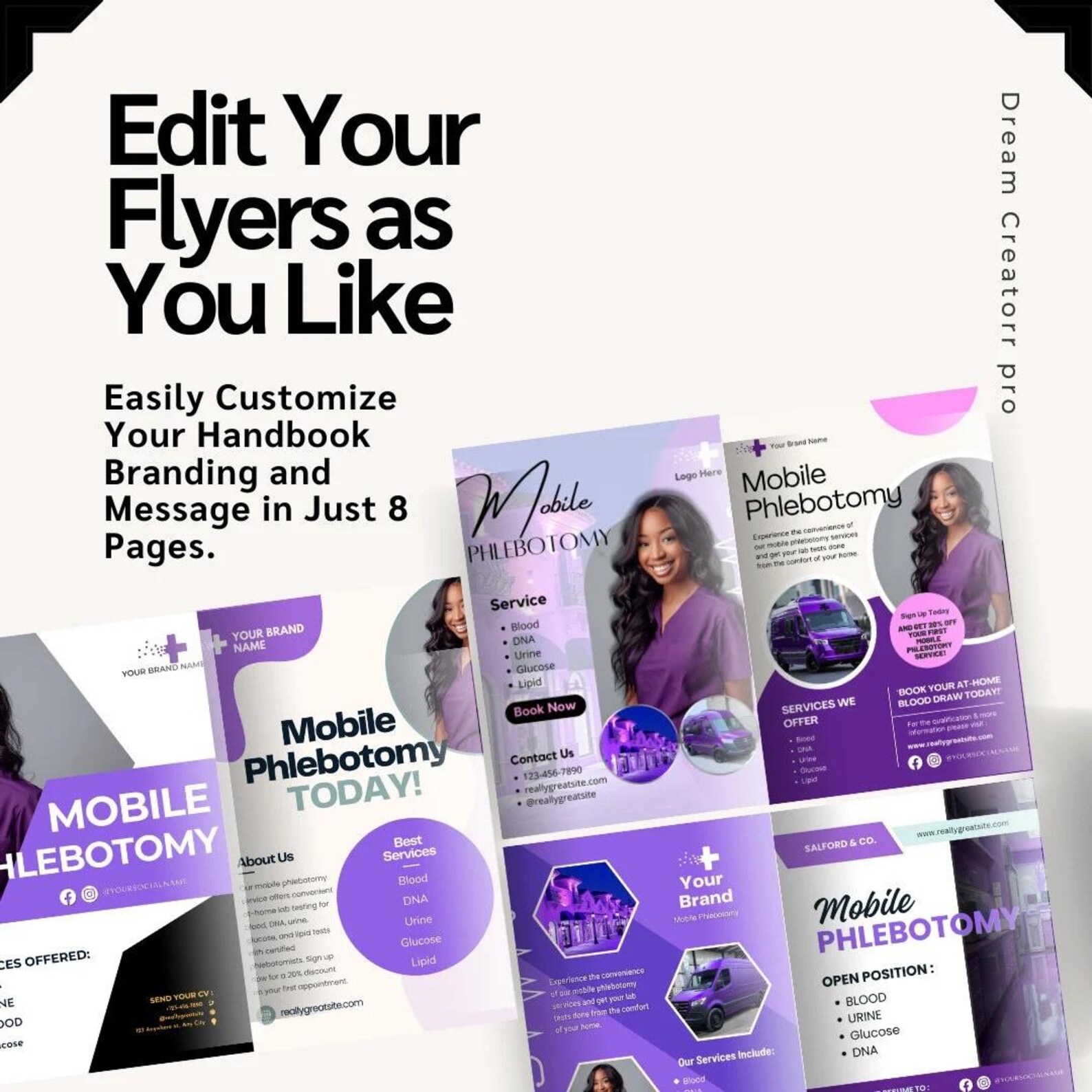 Mobile Phlebotomy Service Flyer Template / DIY Medical Service Flyer ...