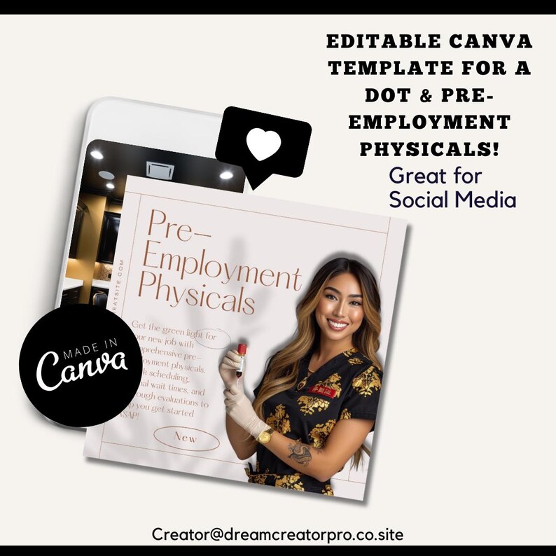 DOT & Pre-employment Physicals / DIY Medical Service Flyer/ Mobile ...