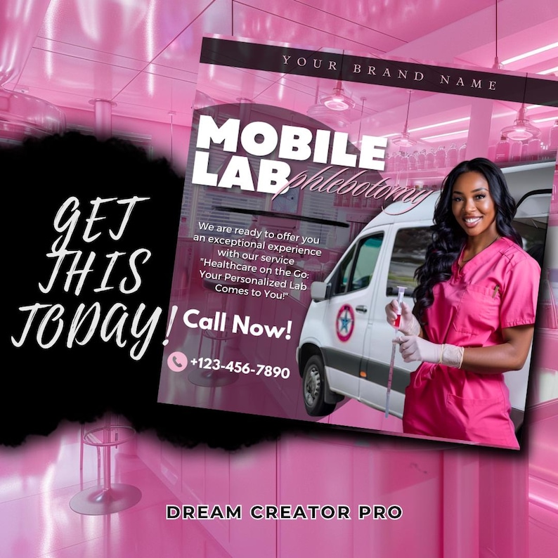 Mobile Lab Phlebotomy Service Flyer / DIY Medical Mobile Lab Service ...