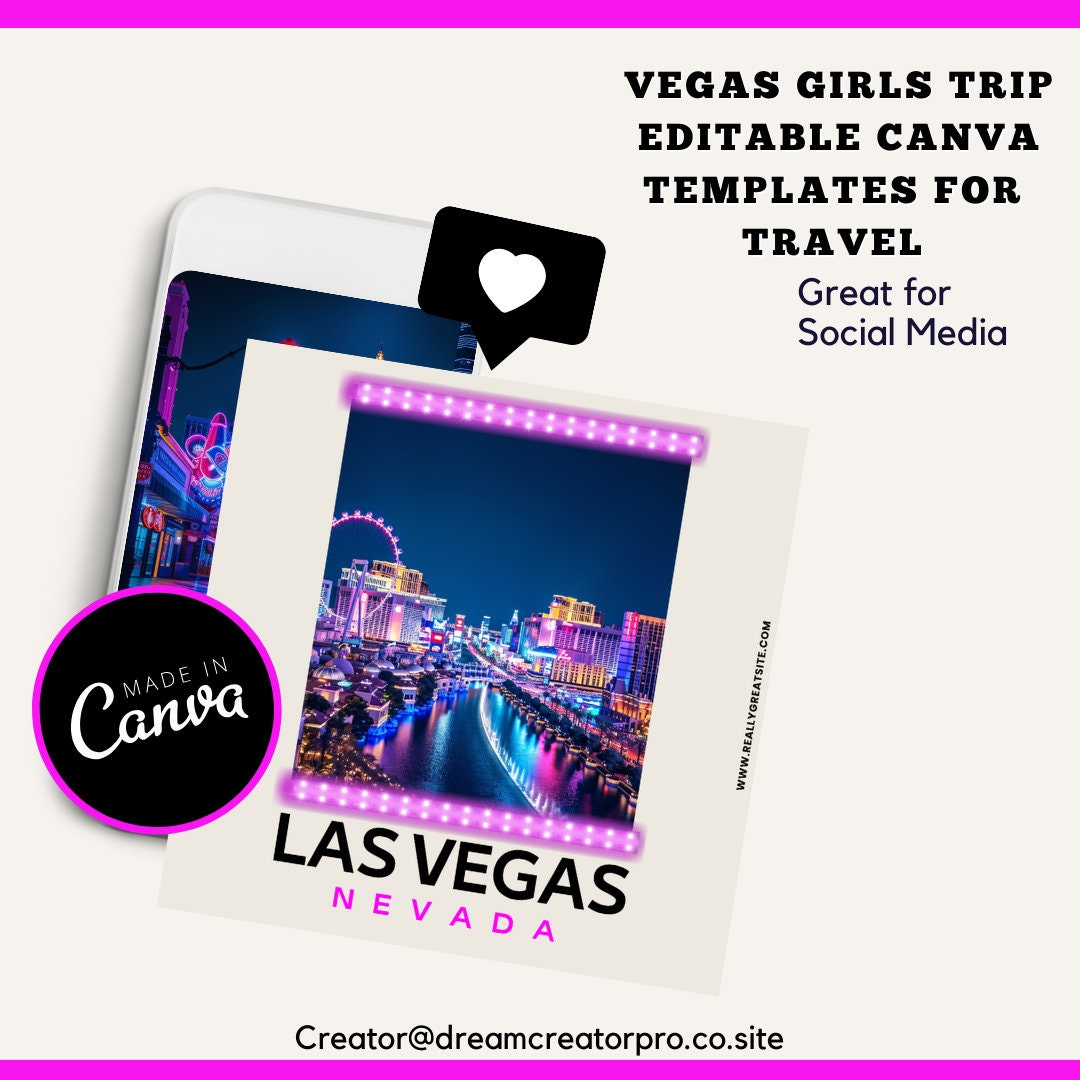 Girls Trip Vegas Canva-editable Travel Agent Flyers DIY Travel Agent ...