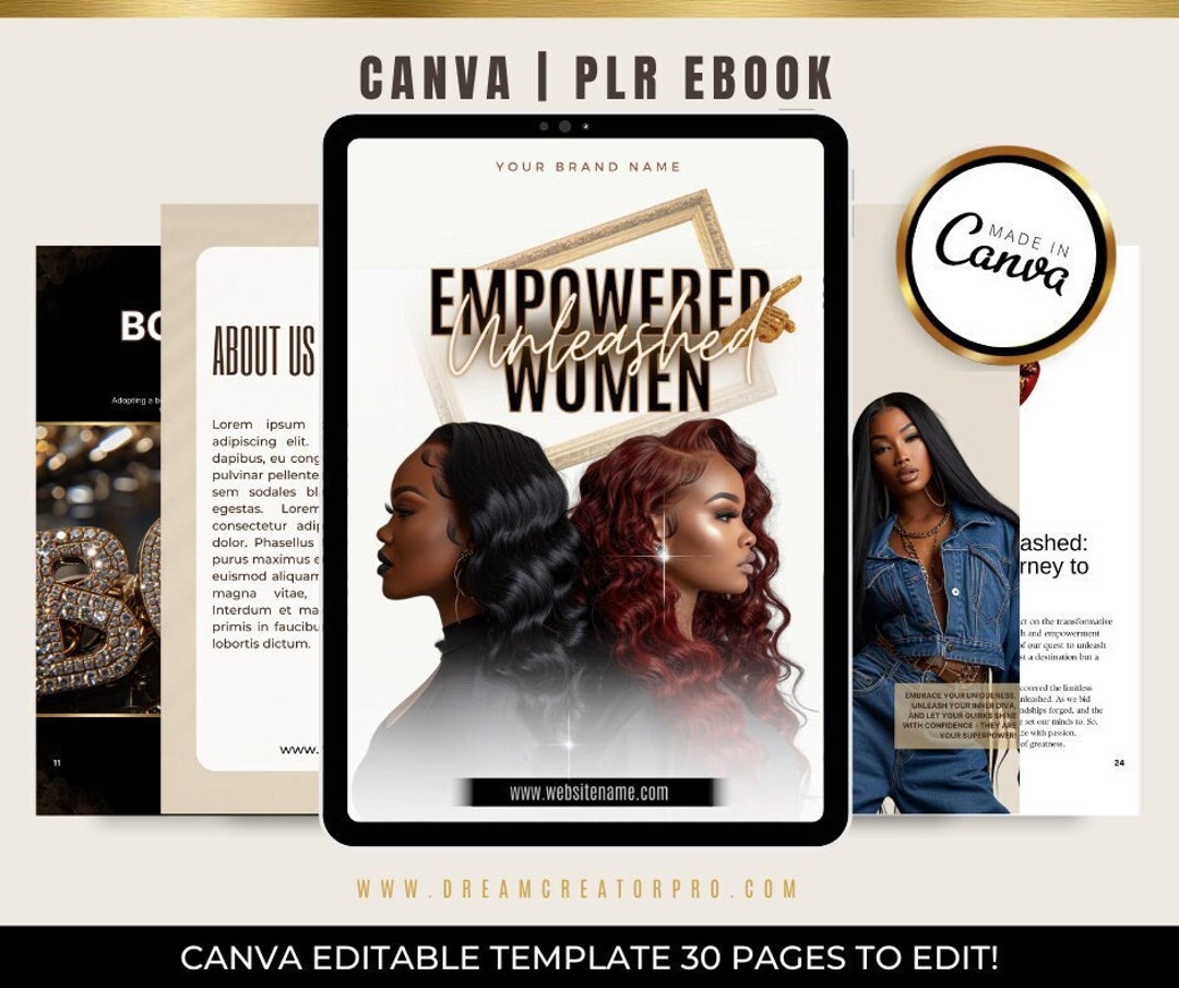 Women Empowered Ebook Template / Canva E-book Template / Canva Guide ...