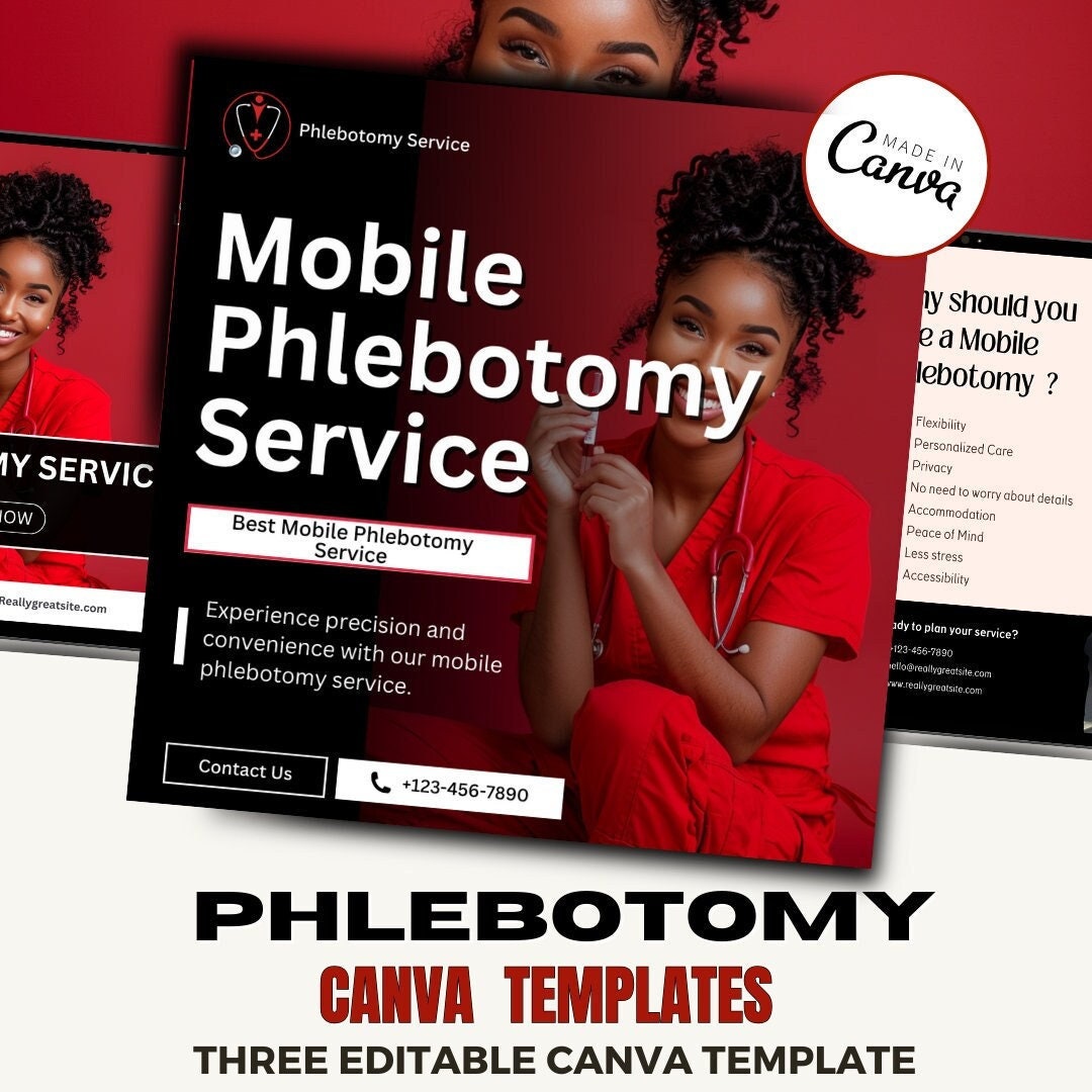 Phlebotomy Service Flyer Template / DIY Medical Service Flyer ...