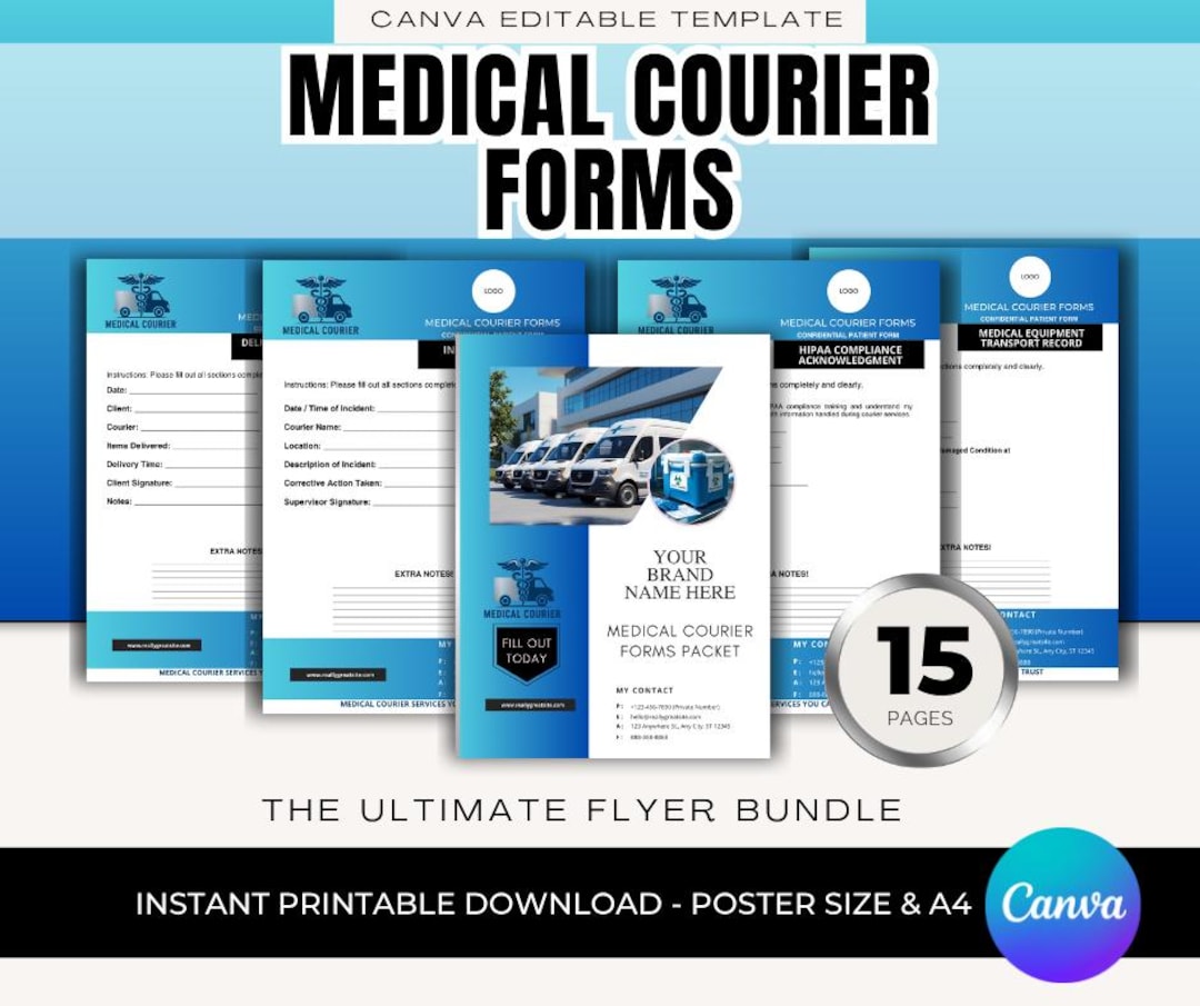 Medical Courier Forms Template | Printable Courier Business Forms ...