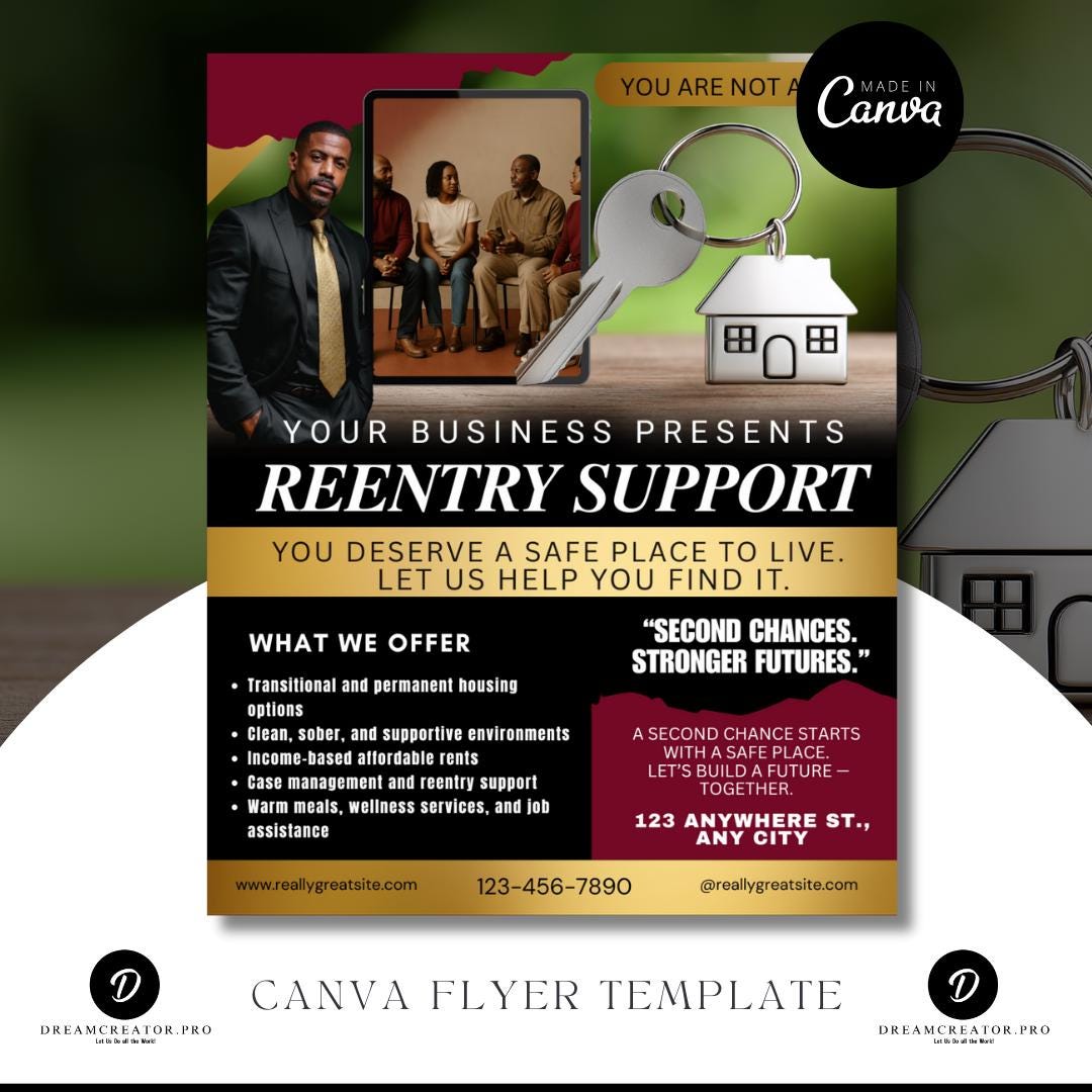 Reentry Housing Support Instagram Canva Templates | Social Services ...
