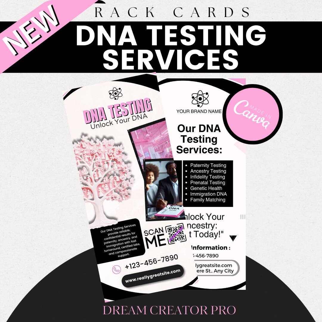 DNA Testing Rack Card / DIY Medical Service/ Mobile Paternity Testing ...