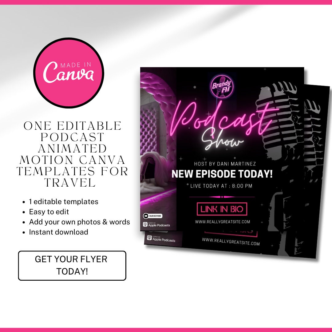 Podcast Animated / Podcast Template / Podcast Design / Podcast ...