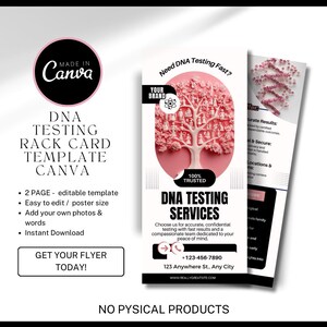 DNA Testing Rack Card / DIY Medical Service/ Mobile Paternity Testing ...