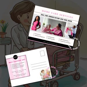 Home Care Service Flyer / DIY Home Care Yard Sign / Postcard Home Care ...