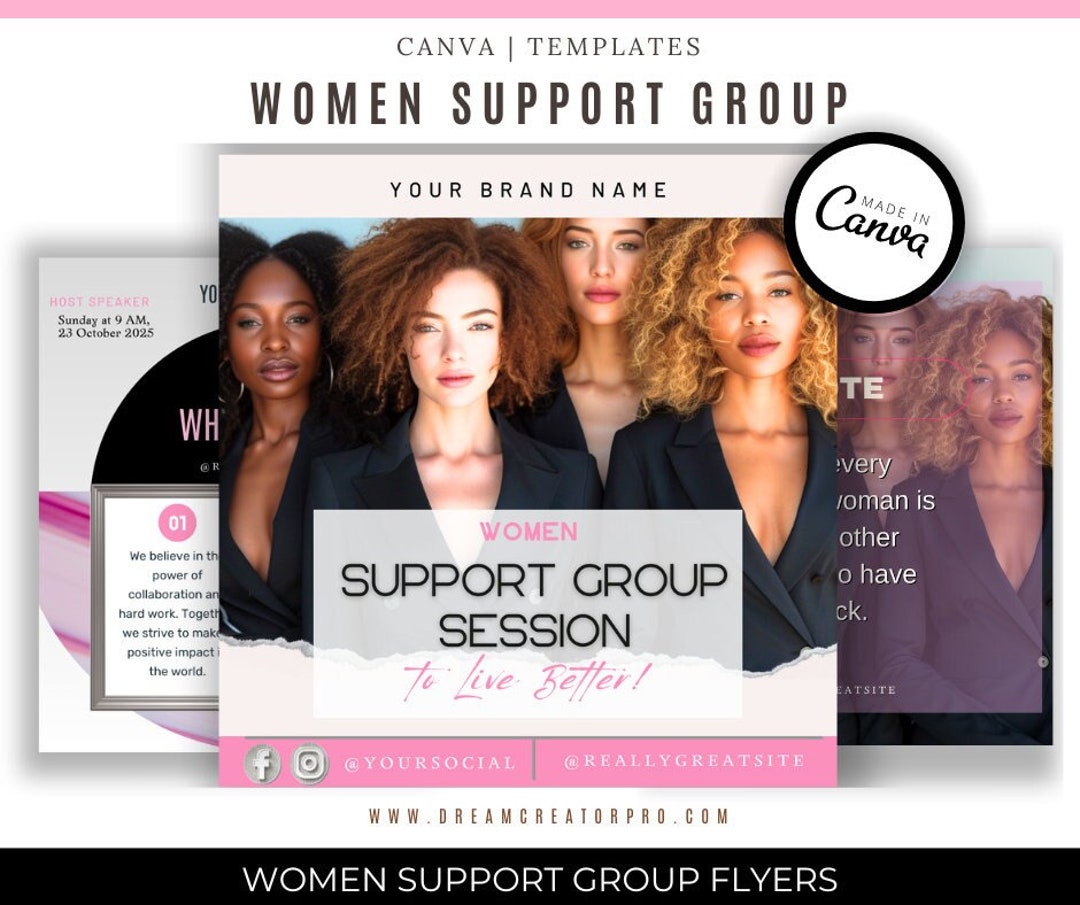 Women Support Group Flyer / Digital Flyer / Canva Template 2024 ...