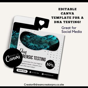 DNA Testing Canva Flyer Template / DIY Medical DNA Lab Service/ Mobile ...