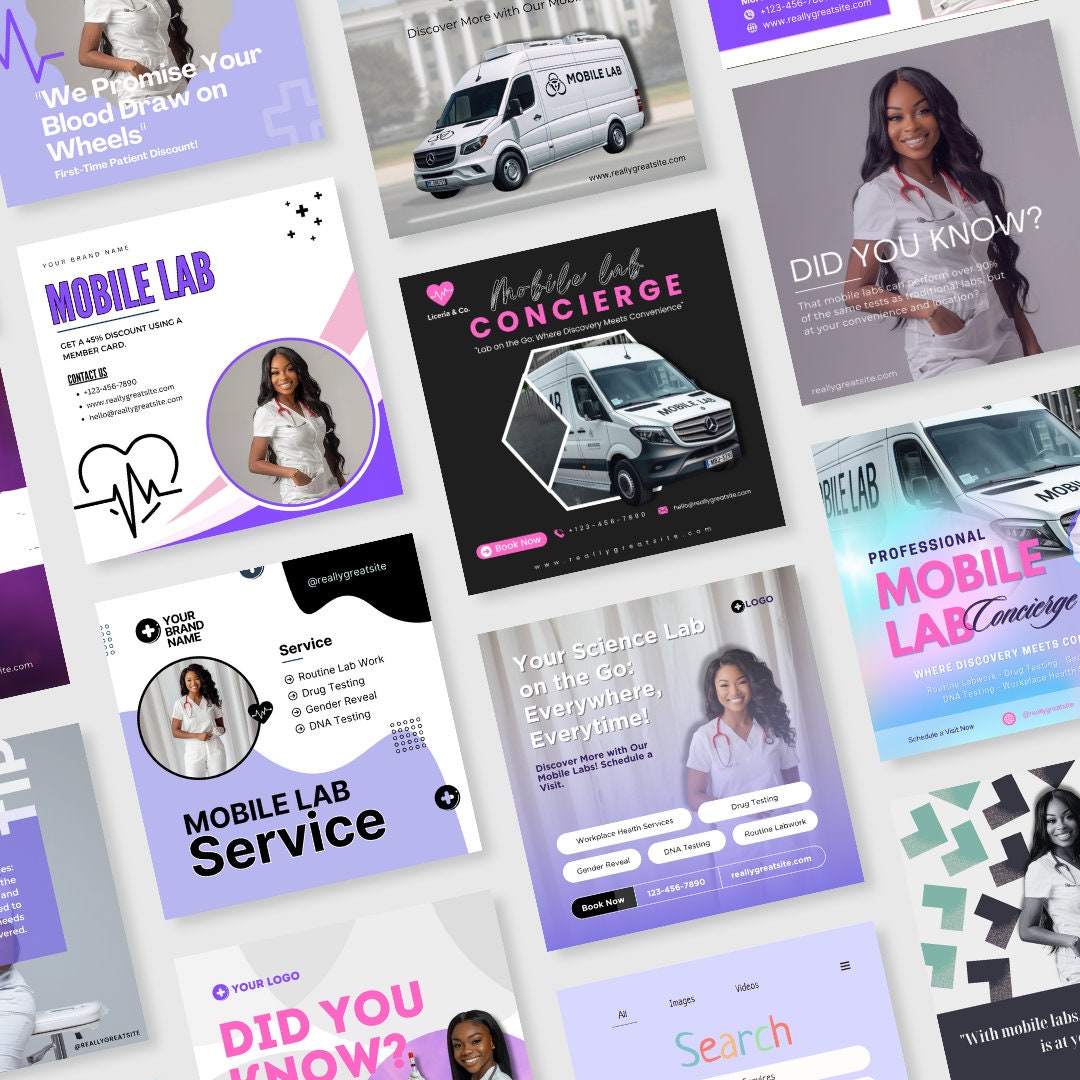 Mobile Lab Service Flyer / DIY Medical Mobile Lab Service Flyer/ Mobile ...