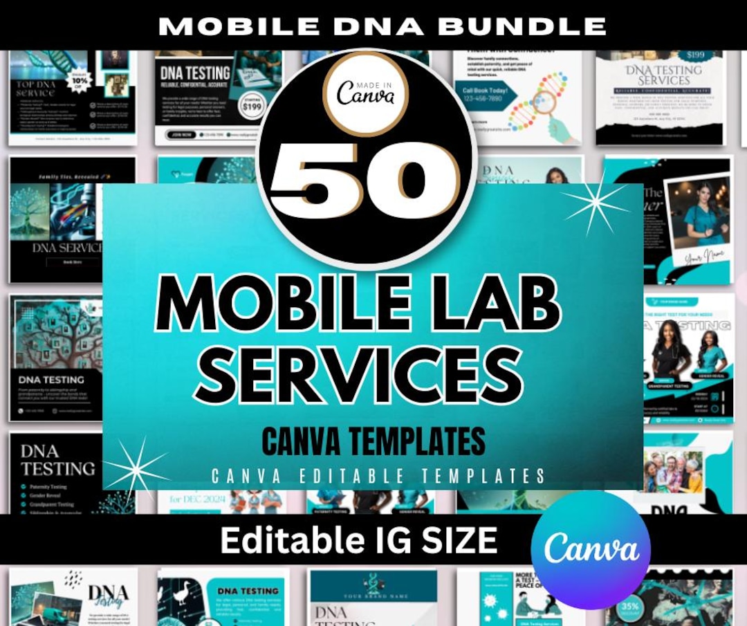 DNA Testing Flyer Canva Templates / DIY DNA Lab Service Instagram ...