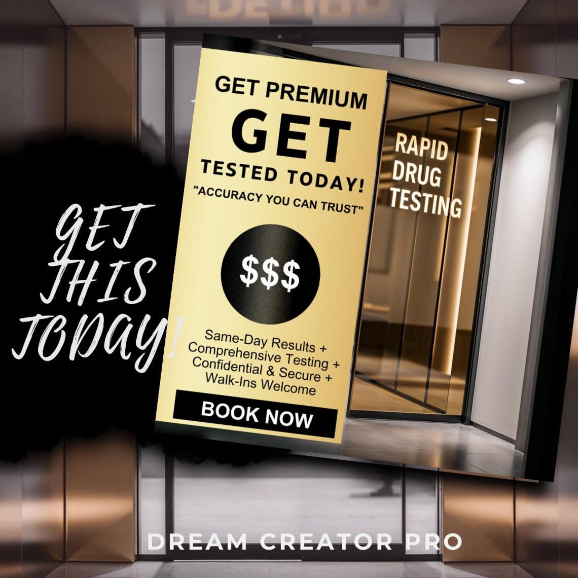 Rapid Drug Testing Flyer / DIY Medical Drug Lab Service Flyer ...